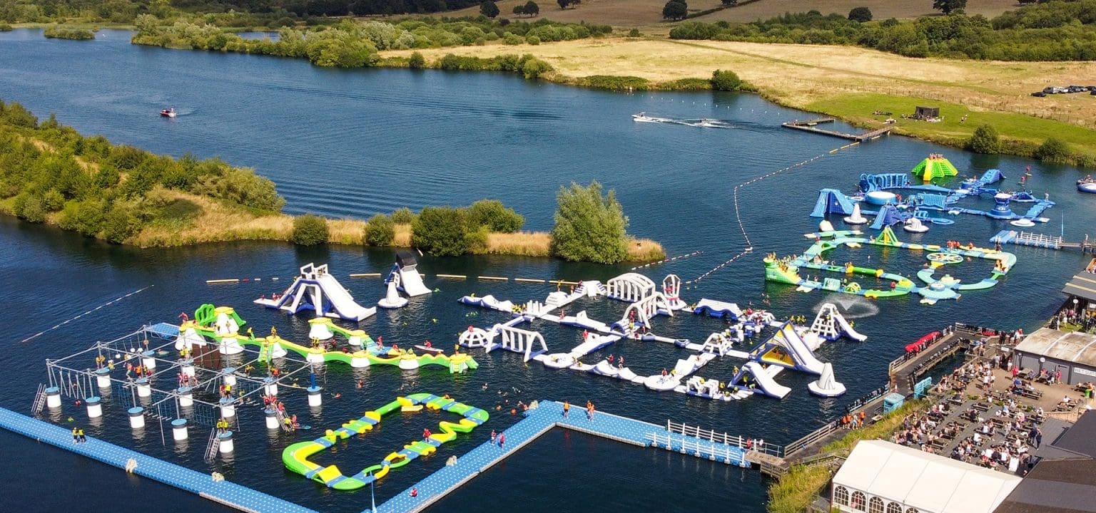 Cliff Lakes Aqua Park and Water Assault Course in Tamworth The Midlands ...